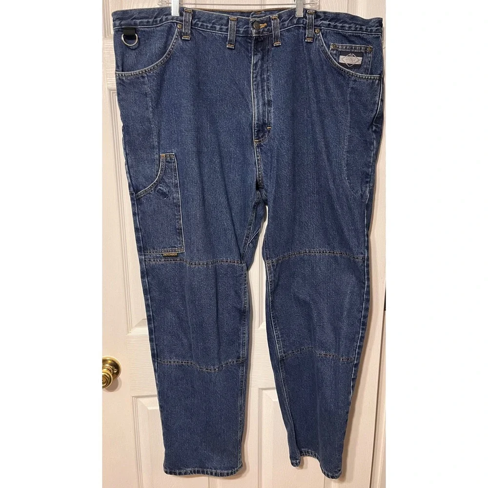 Diamond Gusset | Jeans | Diamond Gusset Defender Mens Blue Denim Double ...